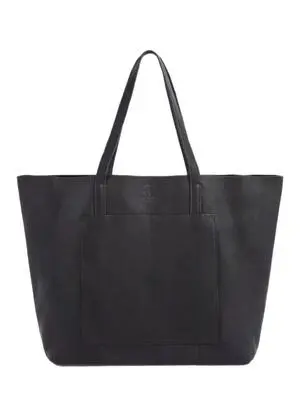 OSPREY Grained Leather Tote Bag - Black