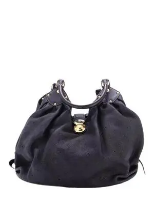 LOUIS VUITTON Mahina Leather Hobo Bag - Black