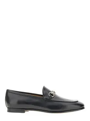 Gucci Jordaan Leather Loafers With Horsebit Detail - Black