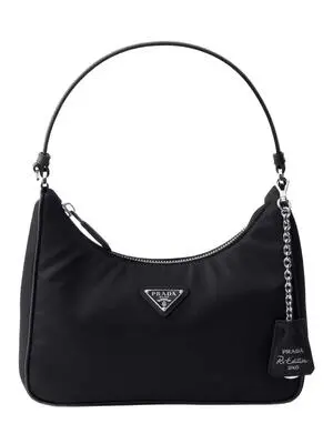 Prada Mini Bag Re-edition 2005 In Re-nylon And Saffiano - Black