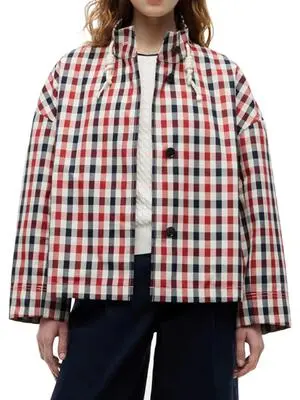 Tommy Hilfiger Check Cotton Short Parka - Multi