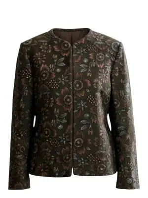 STOVARIA Stovaria Aari Hand-Embroidered Silk Jacket