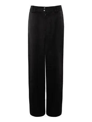 VESTIAIRE D'UN OISEAU LIBRE Low Waist Wide Leg Trousers - Black