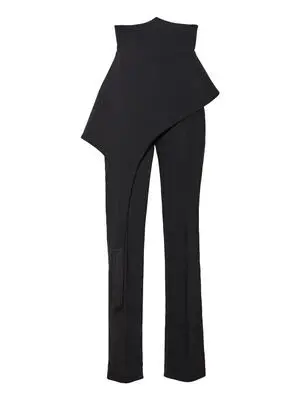 JULIA ALLERT Full-length Tailored Straight Leg Pants With Back Zipper - Black