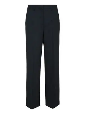 THE EXTREME COLLECTION Maureen Straight Suit Crepe Trousers - Black