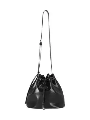 MARHEN.J Dangle Vegan Leather Bucket Bag - Black