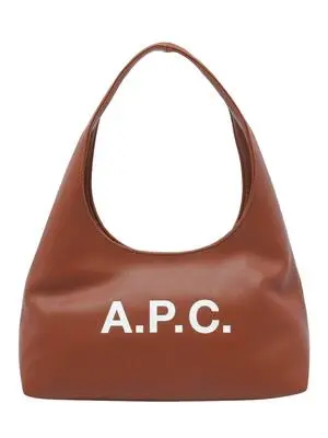 A.p.c. Logo Shoulder Bag - Brown
