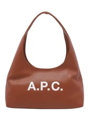 A.p.c. Logo Shoulder Bag - Brown
