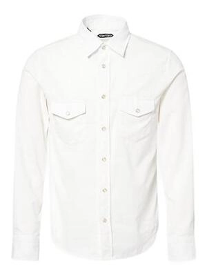 TOM FORD Western Cotton Corduroy Shirt - Sugar