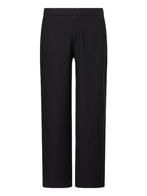 Emporio Armani Jacquard Relaxed-fit Woven Track Bottoms - Square Pattern Black