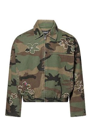NAHMIAS Embellished Uflage Cotton Jacket - Camo