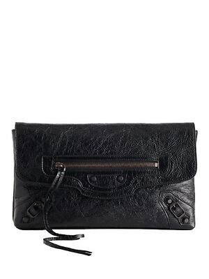 BALENCIAGA Le City Leather Clutch Bag