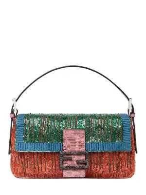 Fendi Baguette 26424 Hand-embroidered Beaded Bag - Multicolour
