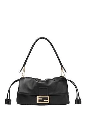 Fendi Baguette Soft Medium Bag - Black