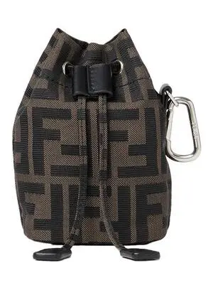 Fendi Micro Ff Light Drawstring Pouch - Brown