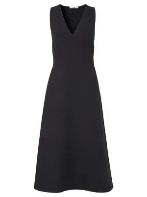 Fendi Wool And Silk Midi Dress - Black