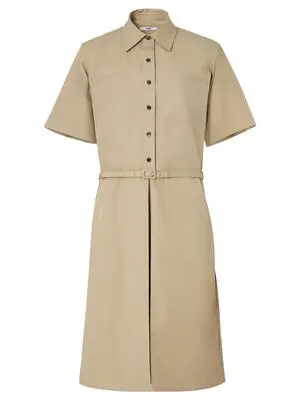 Fendi Cotton Shirt Dress - Beige