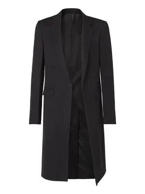 Fendi Single-breasted Wool Coat - Black