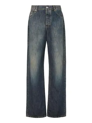 Fendi Long Jeans In Denim - Blue