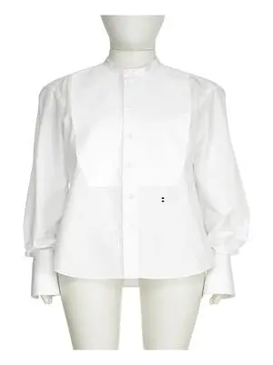 Fendi Cotton Poplin Shirt With Doppio Punto Embroidery - White