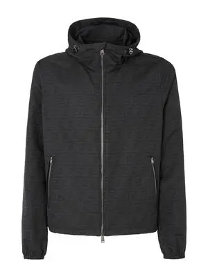 Fendi Ff Zucca Jacquard Nylon Blouson - Black
