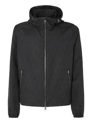 Fendi Ff Zucca Jacquard Nylon Blouson - Black