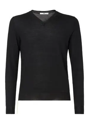 Fendi Wool V-neck Jumper - Black