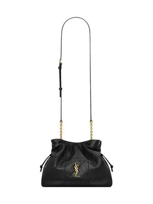 Saint Laurent Jamie Leather Shoulder Pouch - Black