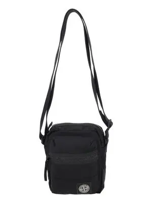 Stone Island Borsa A Tracolla In Nylon Metal - Black