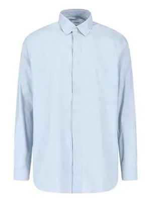 LARDINI Cotton-viscose Button-down Shirt - Blue