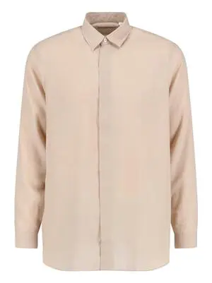 LARDINI Lightweight Tencel-linen Shirt For - Beige