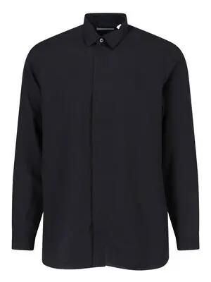 LARDINI Long Sleeve Button-up Shirt - Black