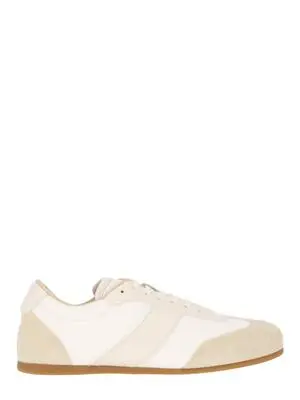 LEMAIRE Polyamide Sneakers With Calf Leather Trim And Cow Leather Lining - White