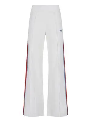 AUTRY Wide Leg Trousers With Side Stripe Detail - White
