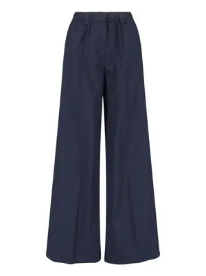 Aspesi Cotton-blend Trousers With Stretch - Blue