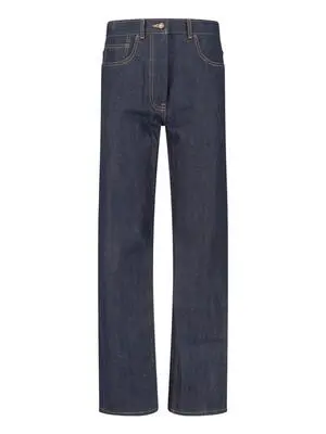 Thom Browne 100% Cotton Denim Jeans - Blue