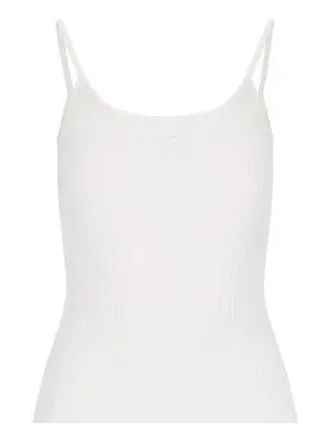 COURREGES COURREGES Ribbed Camisole Tank Top White