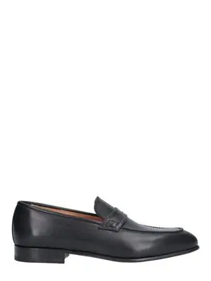 FERRAGAMO 100% Leather Flat Shoes - Black