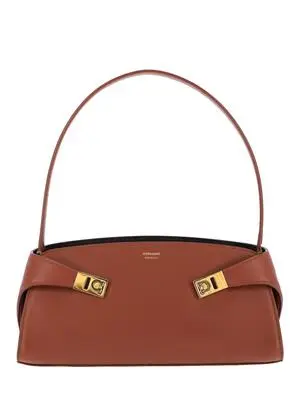 FERRAGAMO Calf Leather Handbag - Brown