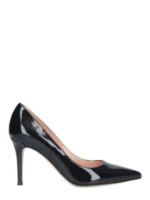 GIANVITO ROSSI Nappa Leather Pointed Toe Stiletto Pumps - Black