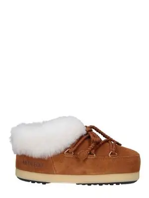 Moon Boot Shearling-lined Suede Lace-up Boots - Brown