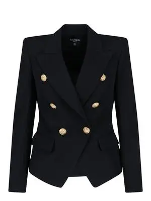 Balmain 100% Virgin Wool Jacket - Black