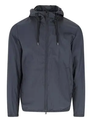 Herno Lightweight Polyamide Hooded Jacket - Blue