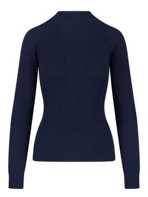 Moncler Ribbed Viscose-blend Pullover - Blue