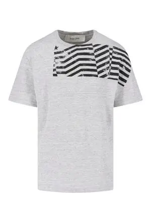 GOLDEN GOOSE 100% Cotton T-shirt - Grey