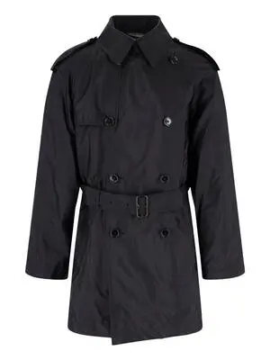 Burberry Double-breasted Trench Coat - Black