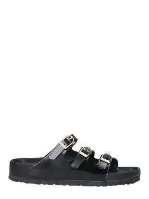 BIRKENSTOCK Embellished Leather Sandals - Black