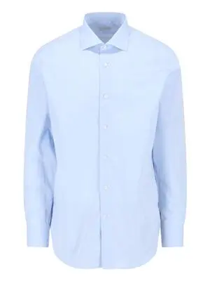 LABORATORIO DEL CARMINE 100% Cotton Button-up Shirt For - Blue
