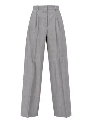 GOLDEN GOOSE Virgin Wool Padded Trousers - Grey