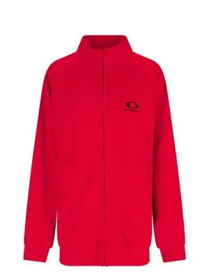 Balenciaga Full Zip Track Jacket With Logo - Red